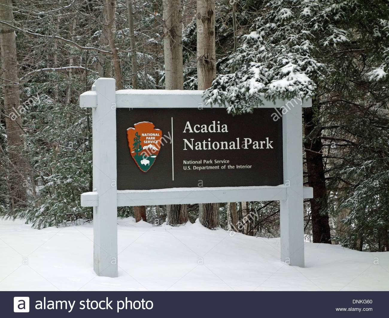Acadia National Park Sign High Resolution Stock Photography and Images ...