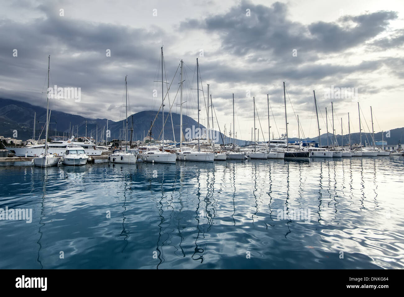 Beautiful yachts in bay Stock Photo - Alamy