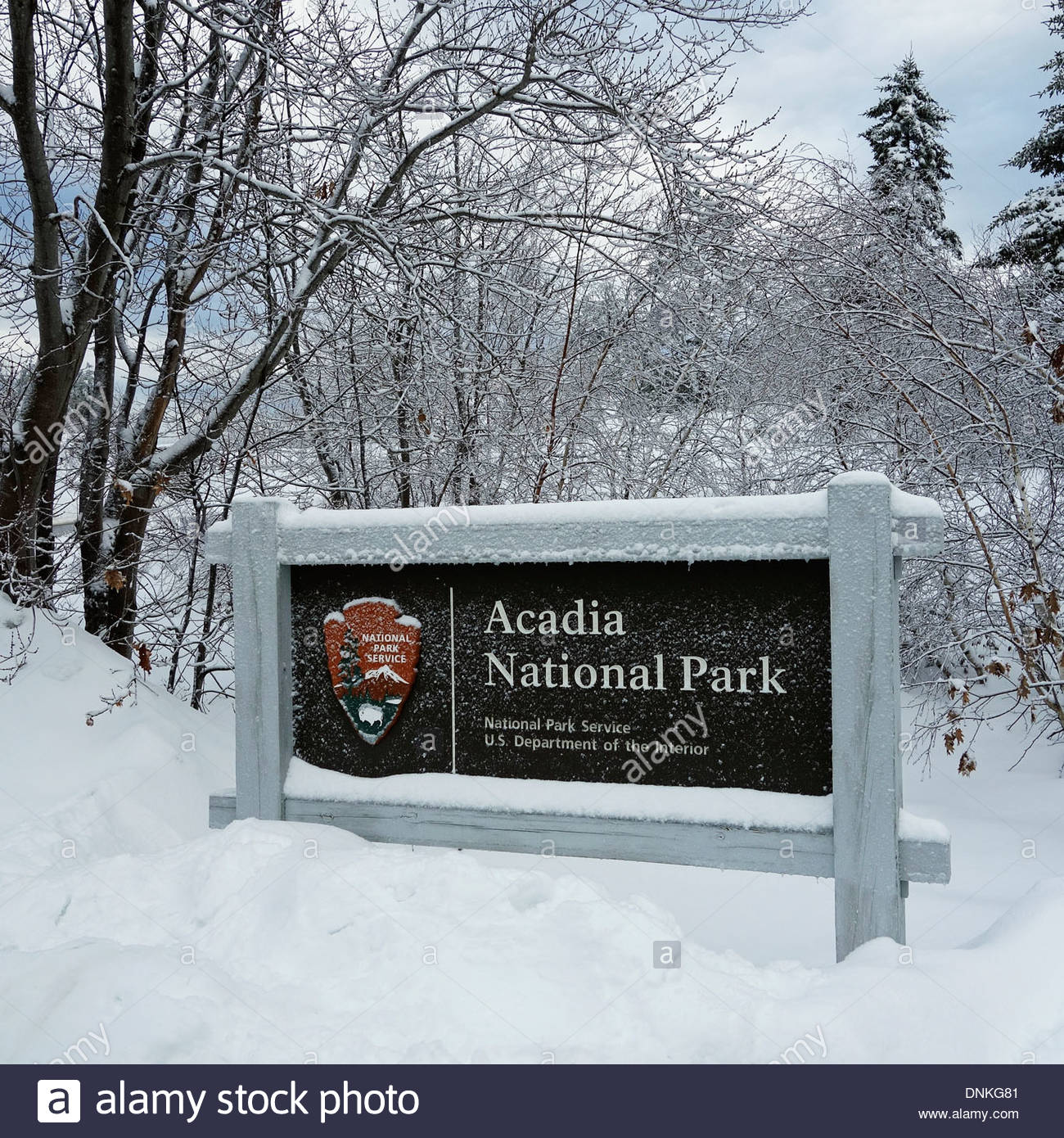 Acadia National Park Sign High Resolution Stock Photography and Images ...