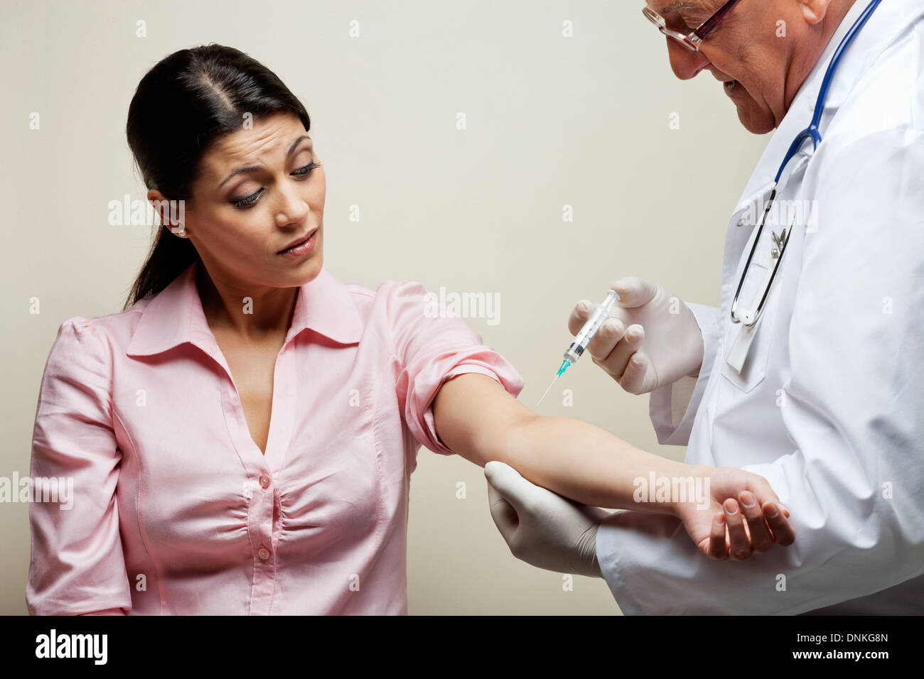 Woman Having Blood Test Stock Photo - Alamy