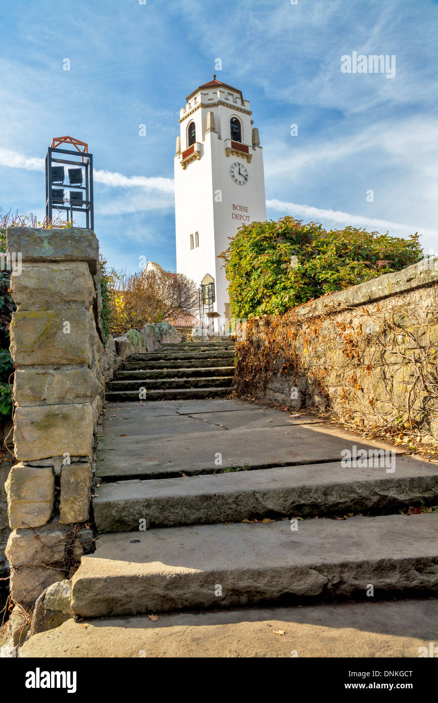Unique view of train depot in Boise Idaho Stock Photo - Alamy