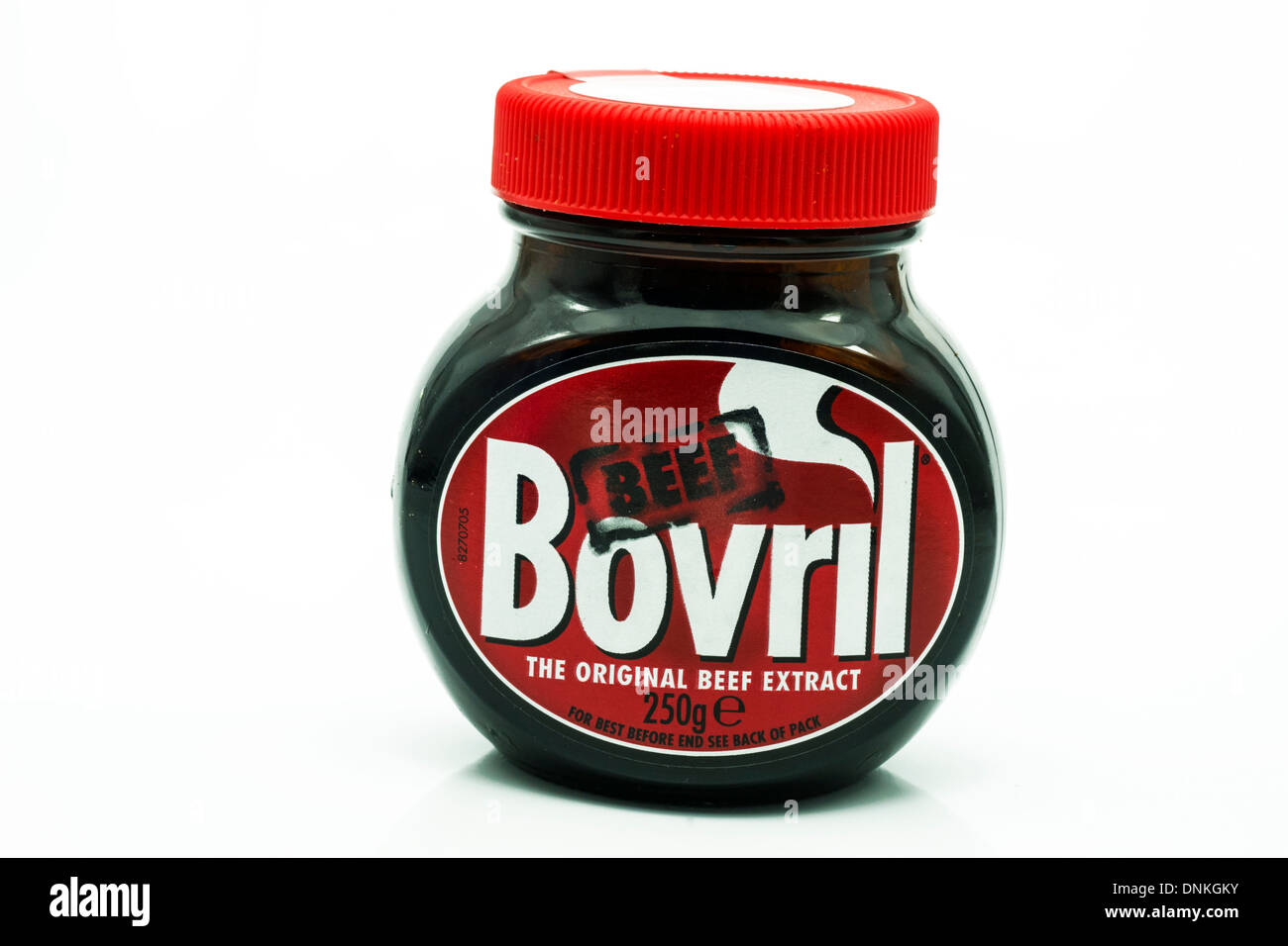 Bovril jar unopened cut out against white background Stock Photo - Alamy