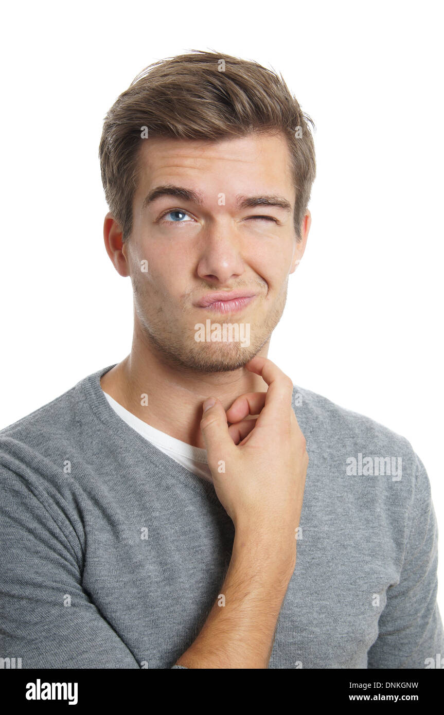 young man thinking Stock Photo - Alamy