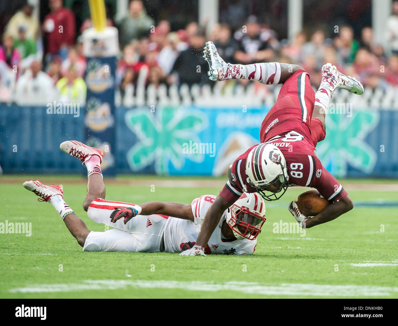 Orlando, Florida, USA. 1st Jan, 2014. S: South Carolina tight end ...
