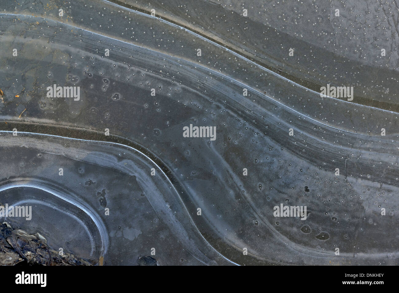Details of an icy puddle Stock Photo - Alamy