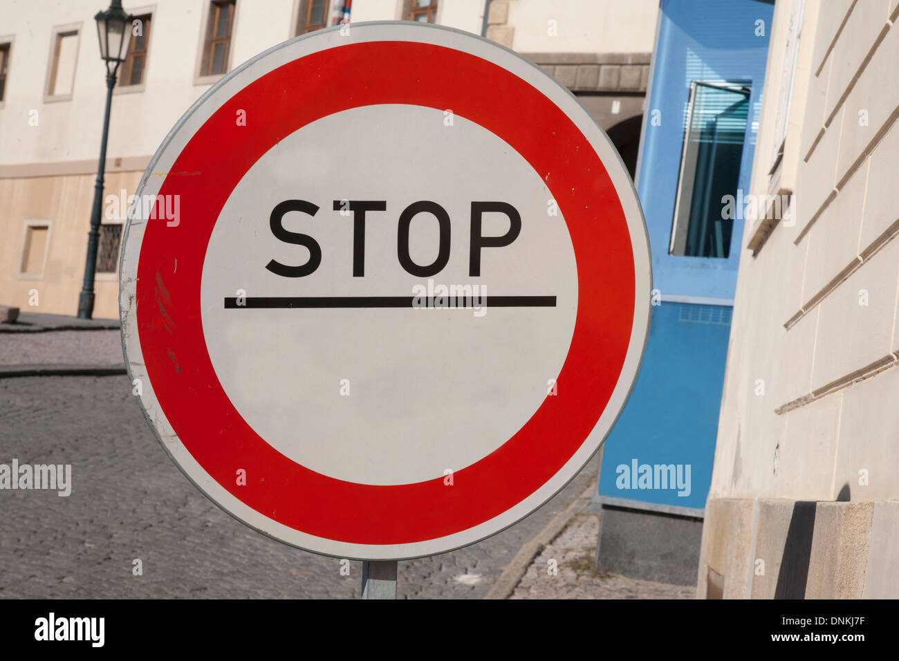Red and White Stop Sign Stock Photo - Alamy