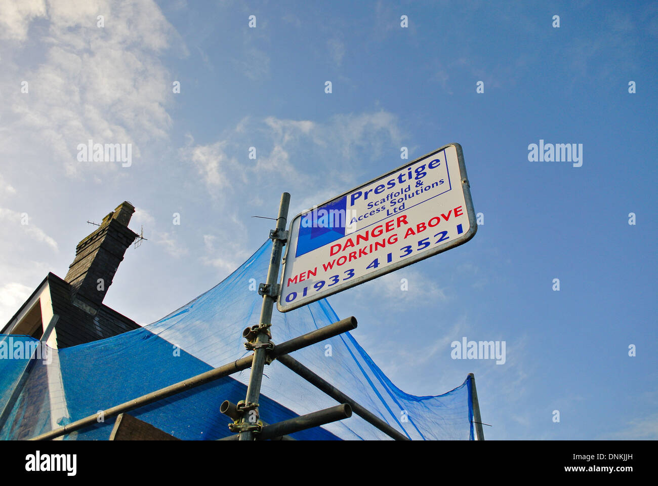 Scaffold hire sign Stock Photo - Alamy