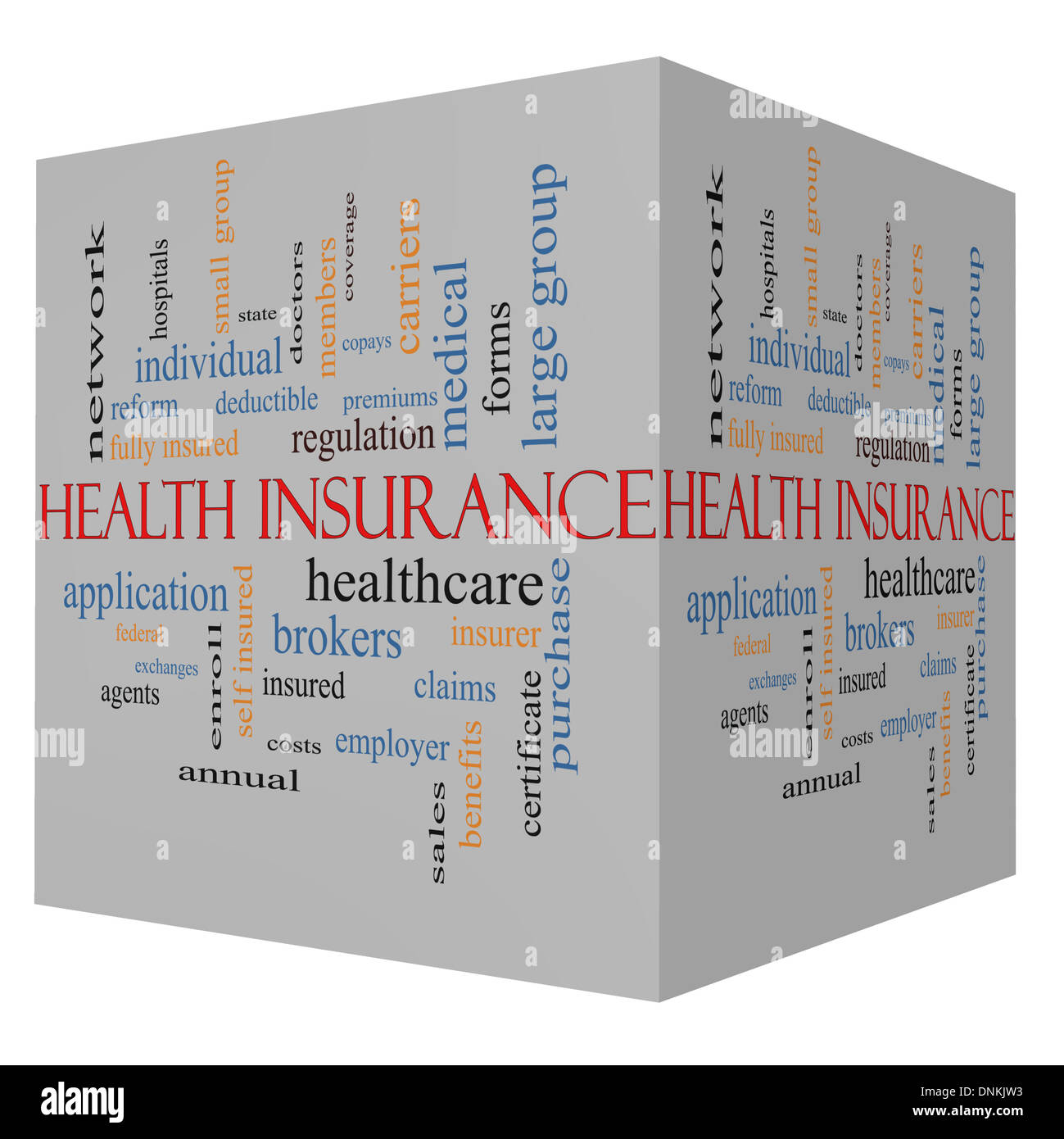 Health Insurance Word Cloud Concept on a 3D Cube with great terms such ...