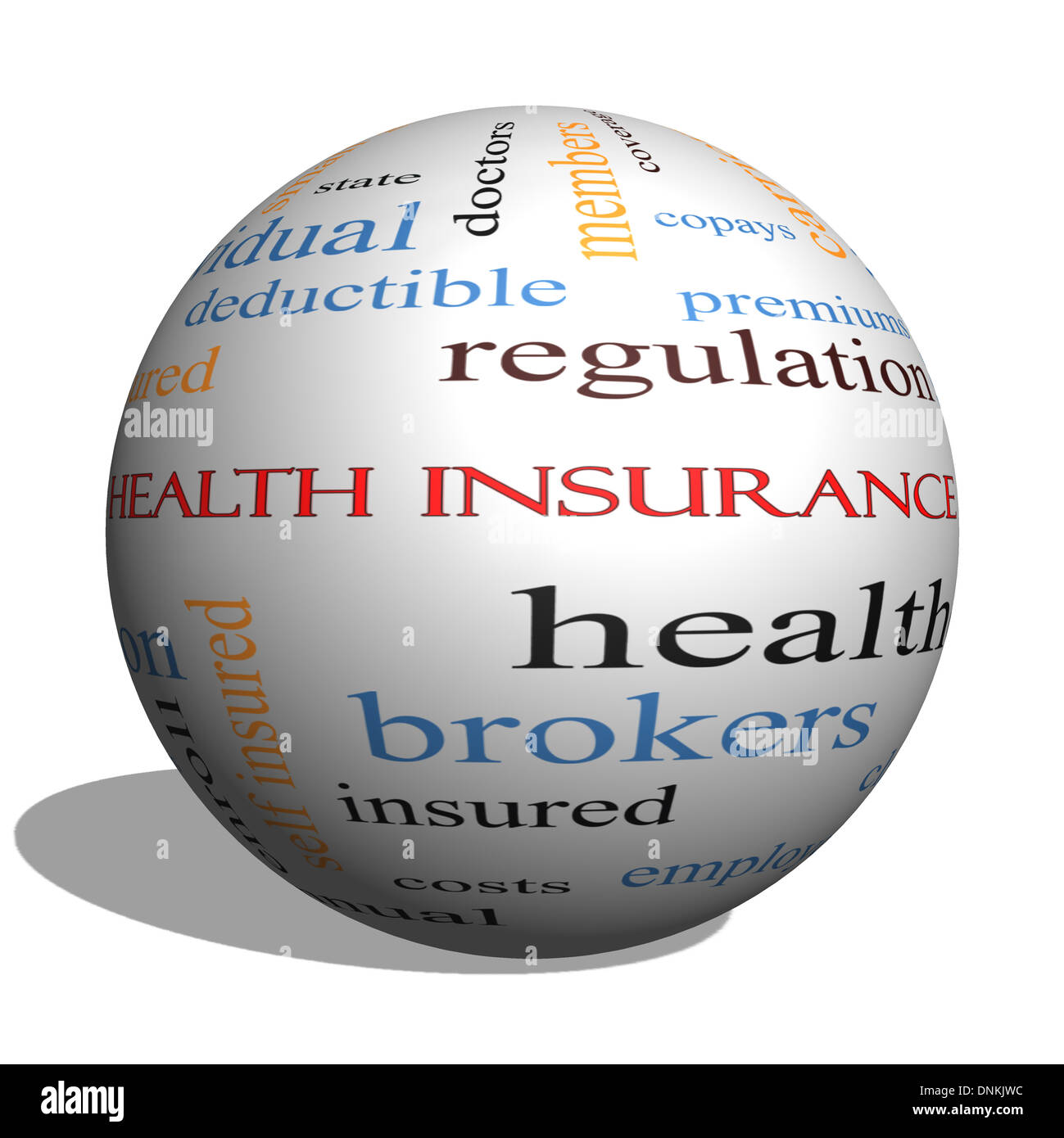 Health Insurance Word Cloud Concept on a 3D Sphere with great terms ...