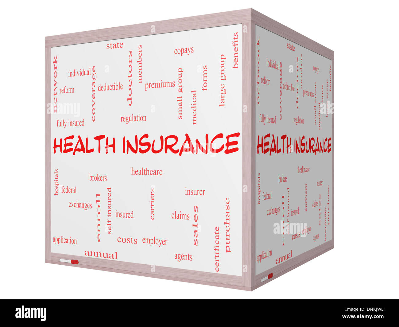 Health Insurance Word Cloud Concept on a 3D Whiteboard with great terms ...