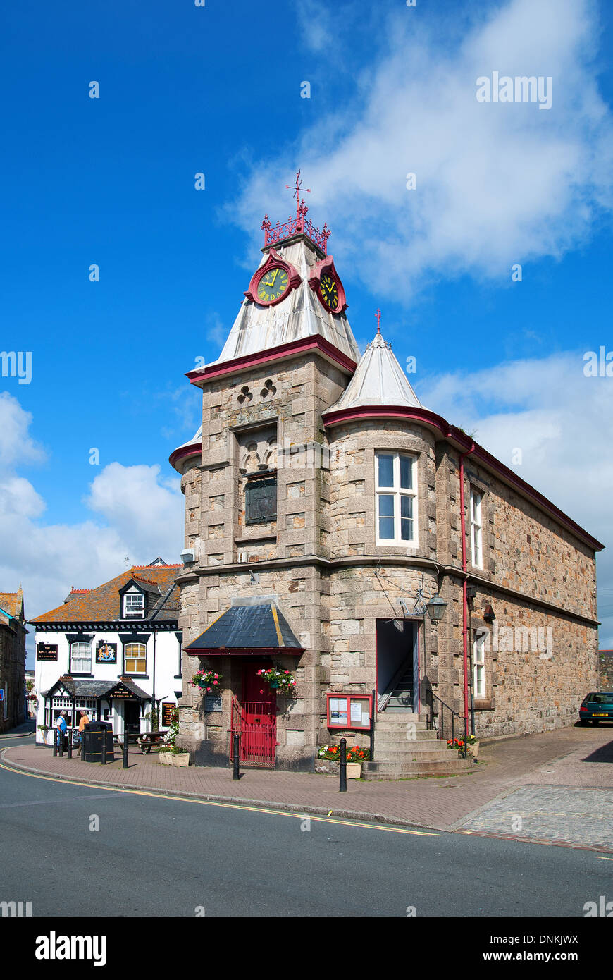 The Town hall in Marazion, Cornwall, UK Stock Photo - Alamy