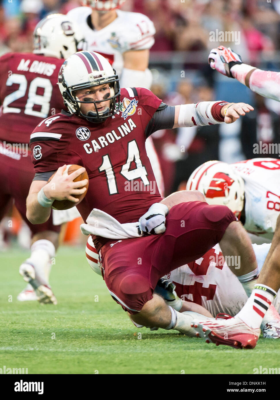 Orlando, Florida, USA. 1st Jan, 2014. S: South Carolina quarterback ...