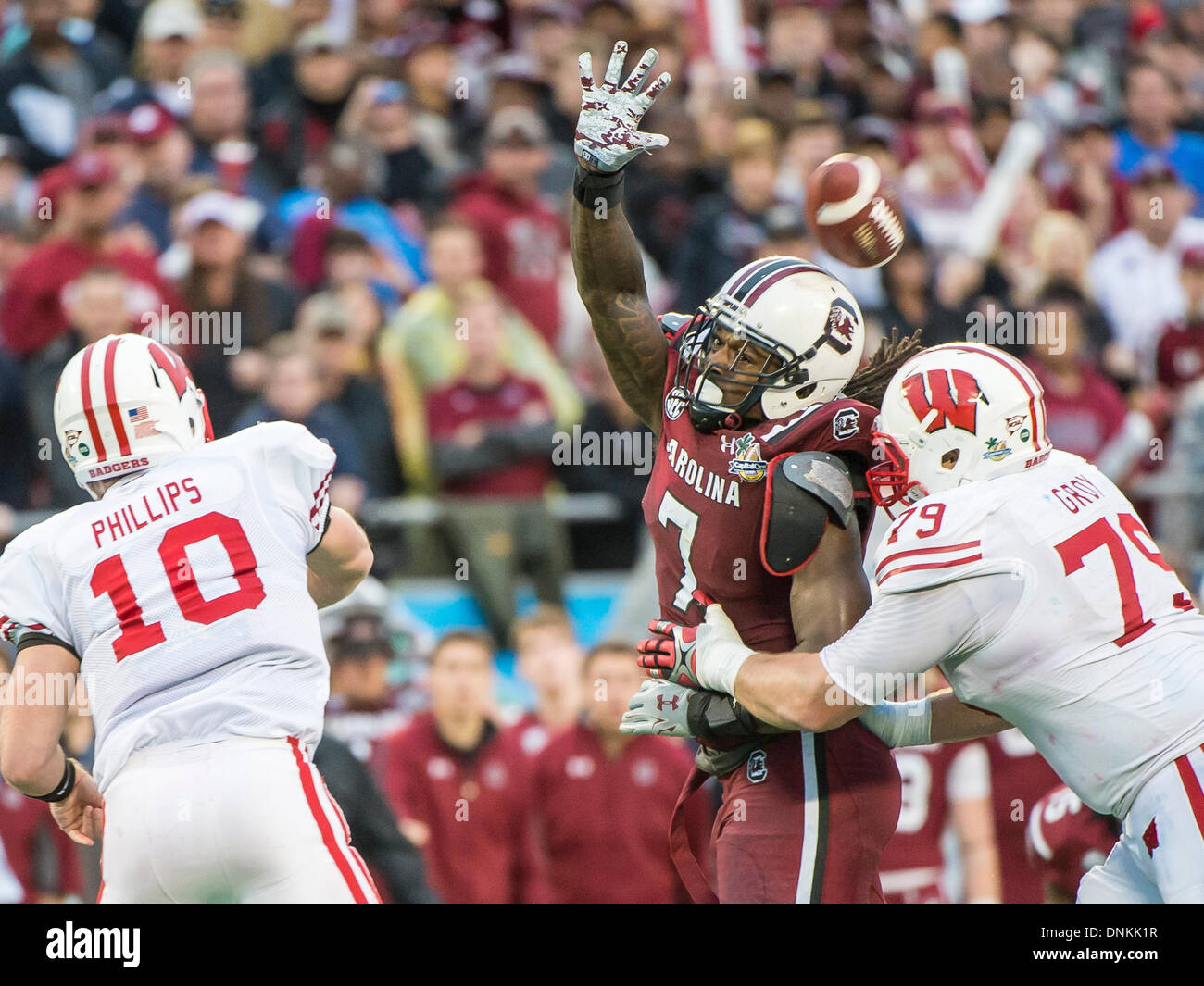 Orlando, Florida, USA. 1st Jan, 2014. S: Wisconsin quarterback Curt ...