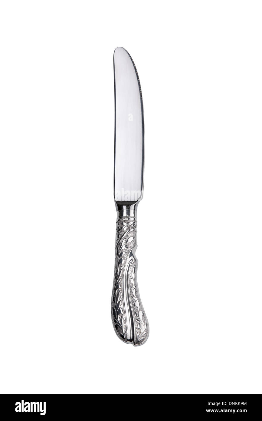 One kitchen knife isolated on a white background Stock Photo - Alamy