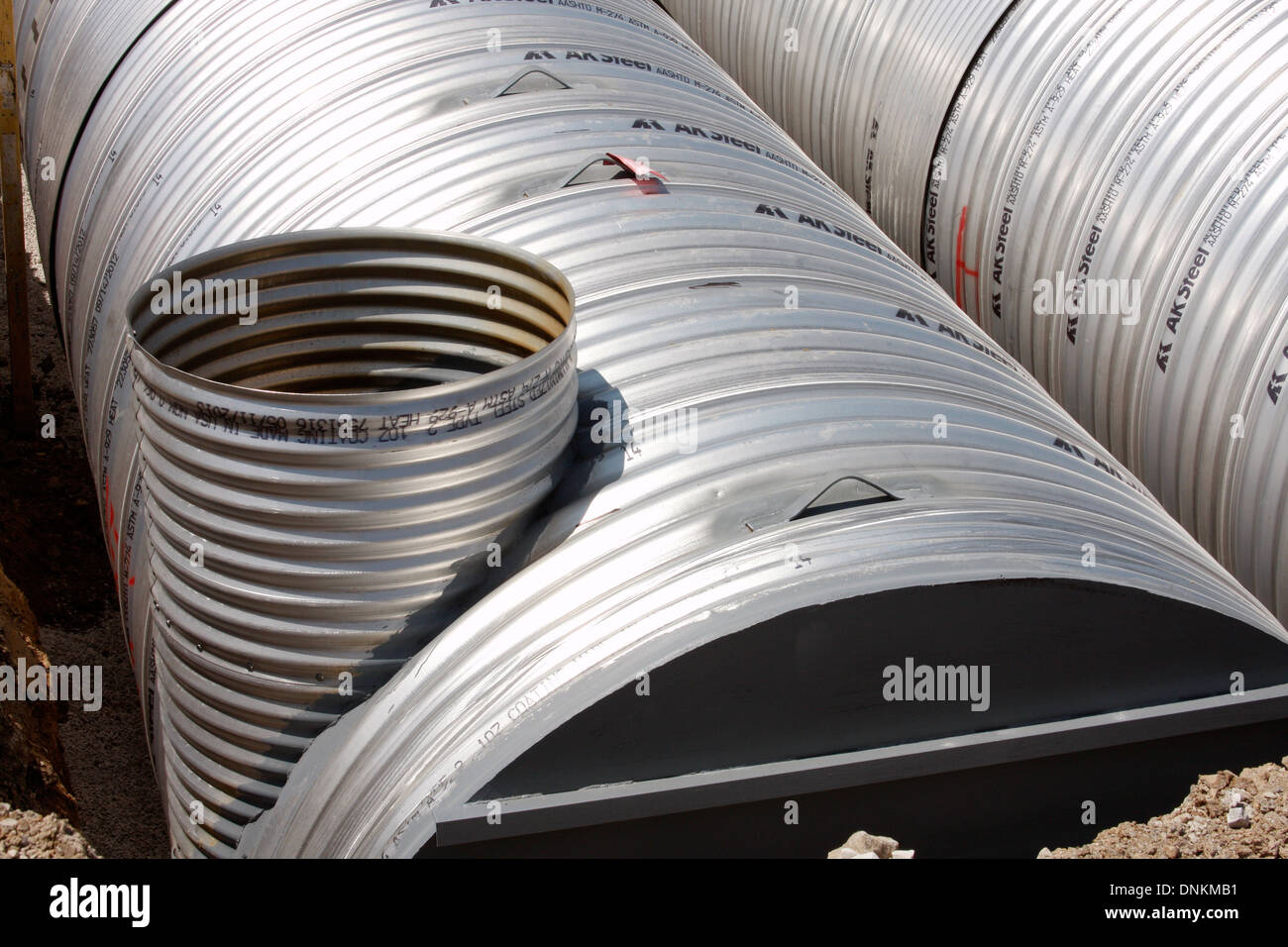 Steel construction pipes Stock Photo - Alamy