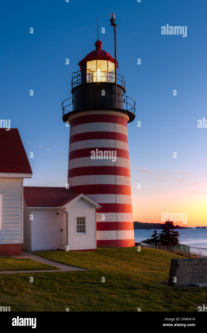 West Quoddy Head Lighthouse Lubec High Resolution Stock Photography and ...