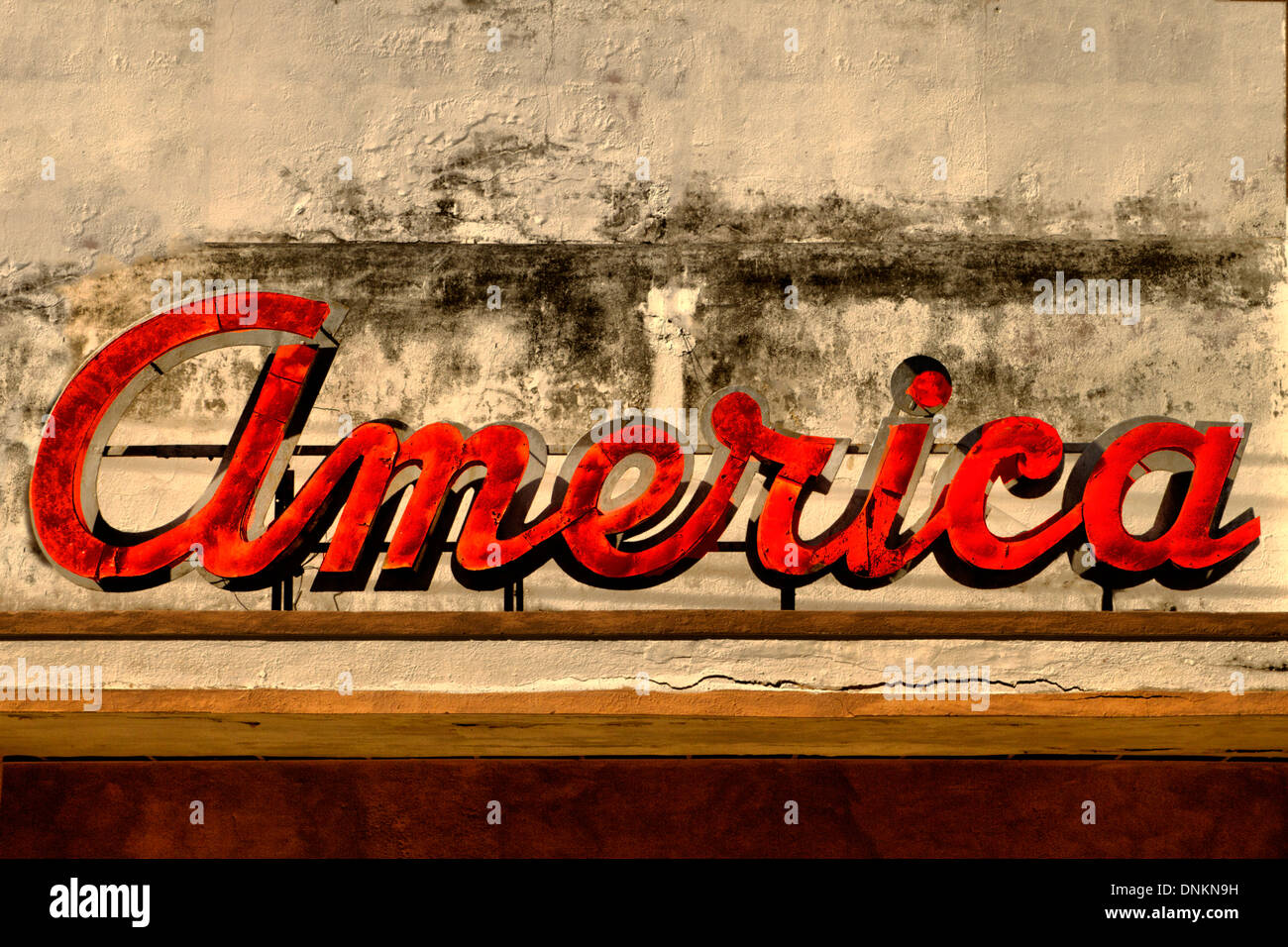 Old old America Sign Stock Photo - Alamy