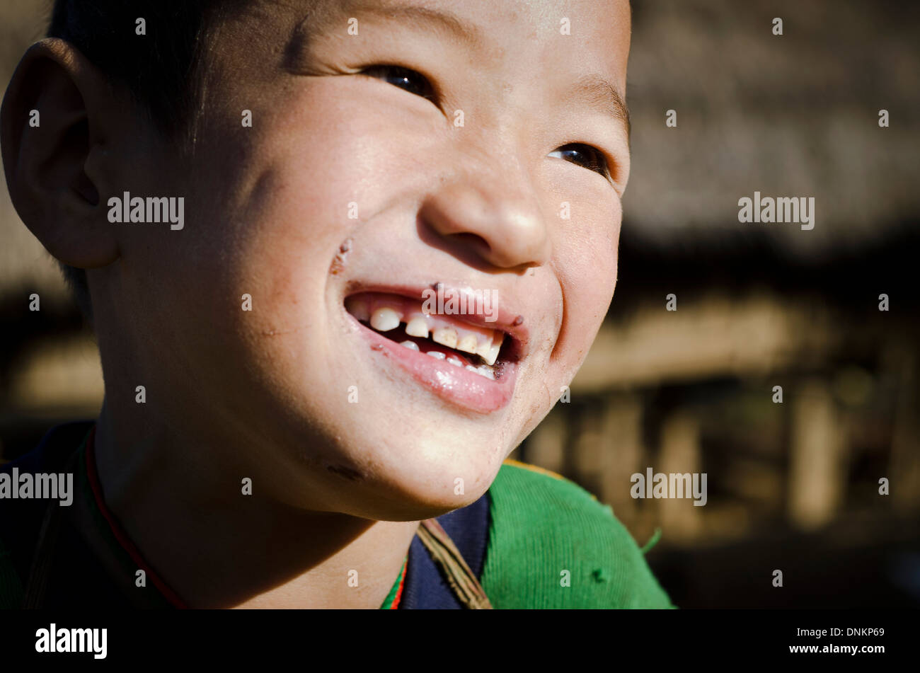 Akha boy,Pasad village, Muang Sing area, Northen Laos Stock Photo - Alamy
