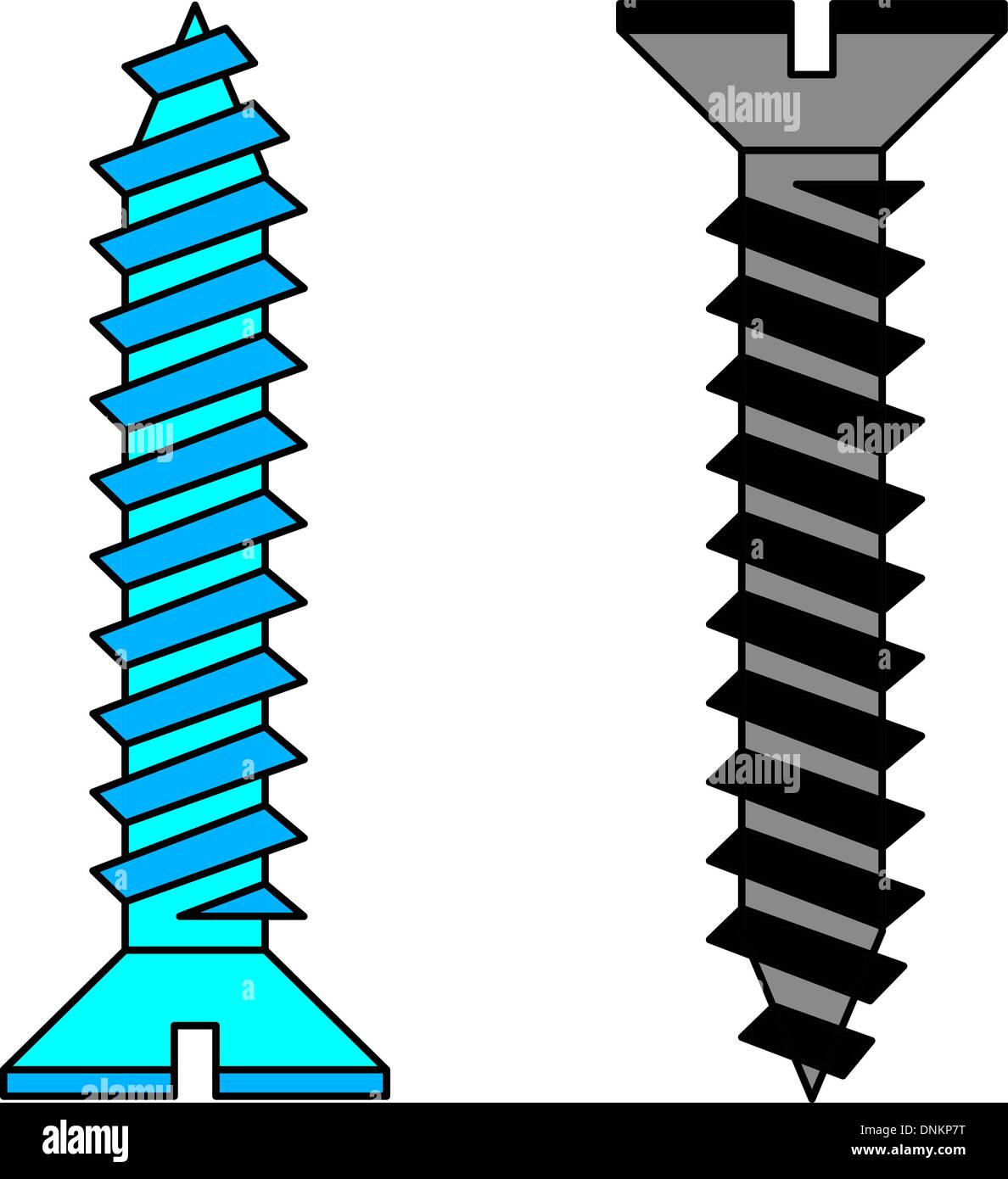 Stainless steel screw. Vector illustration Stock Vector Image & Art - Alamy