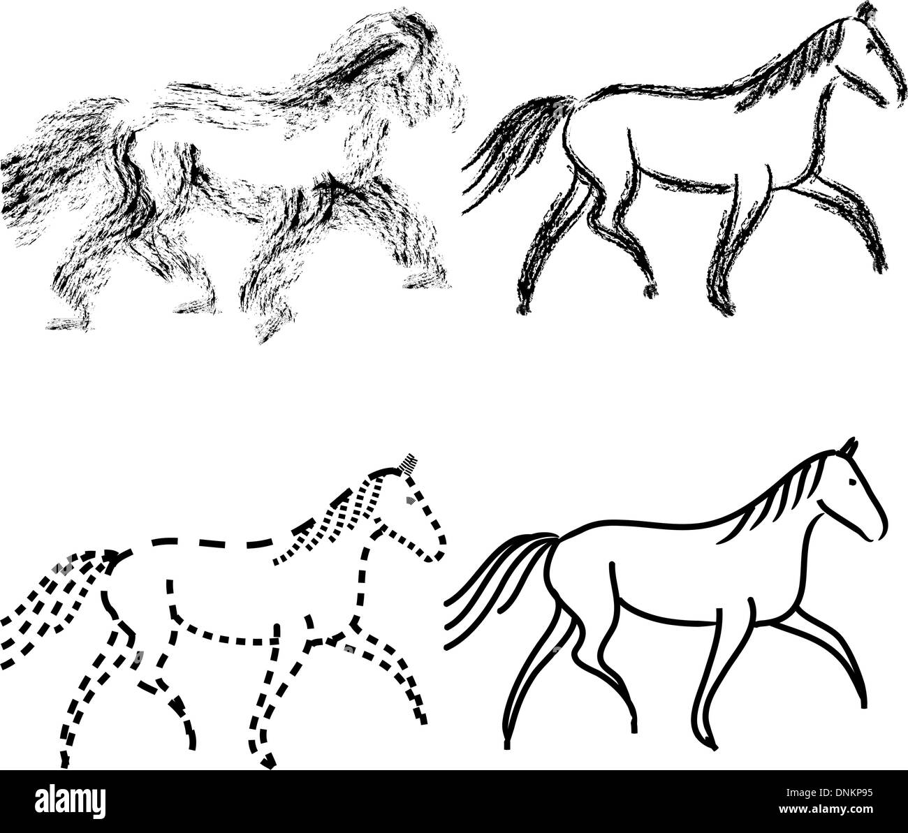 set horses outlines. vector collection Stock Vector Image & Art - Alamy