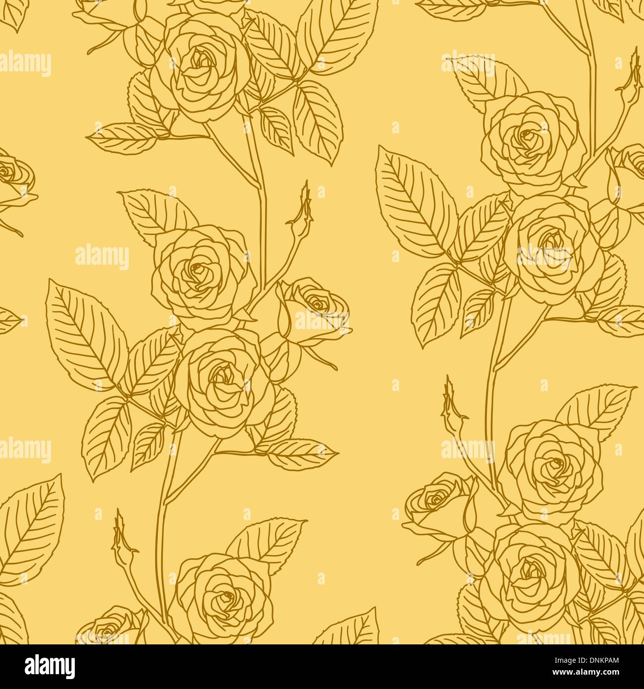 Rose seamless flower background, vector illustration Stock Vector Image ...