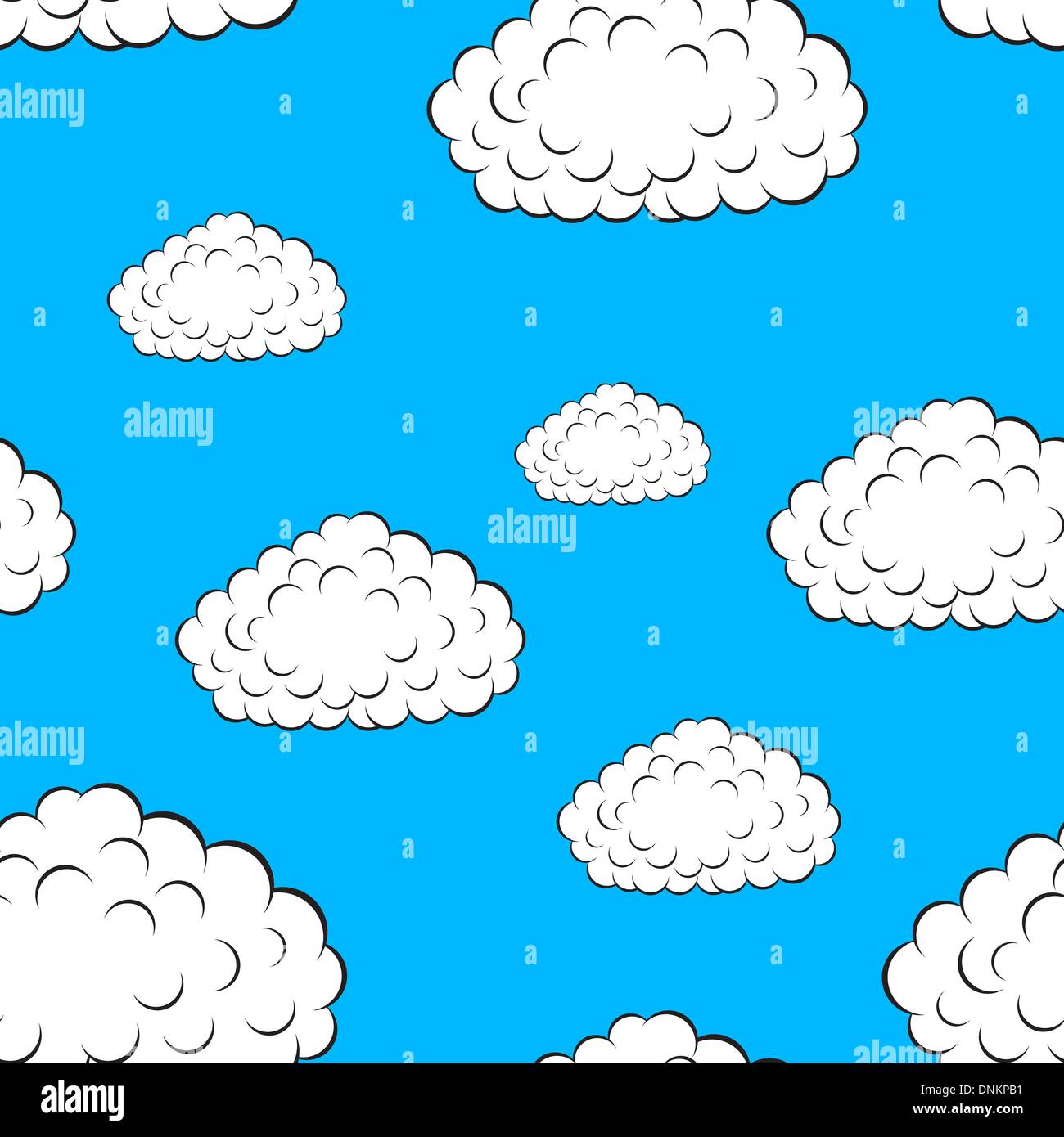 clouds seamless wallpaper, vector illustration Stock Vector Image & Art ...
