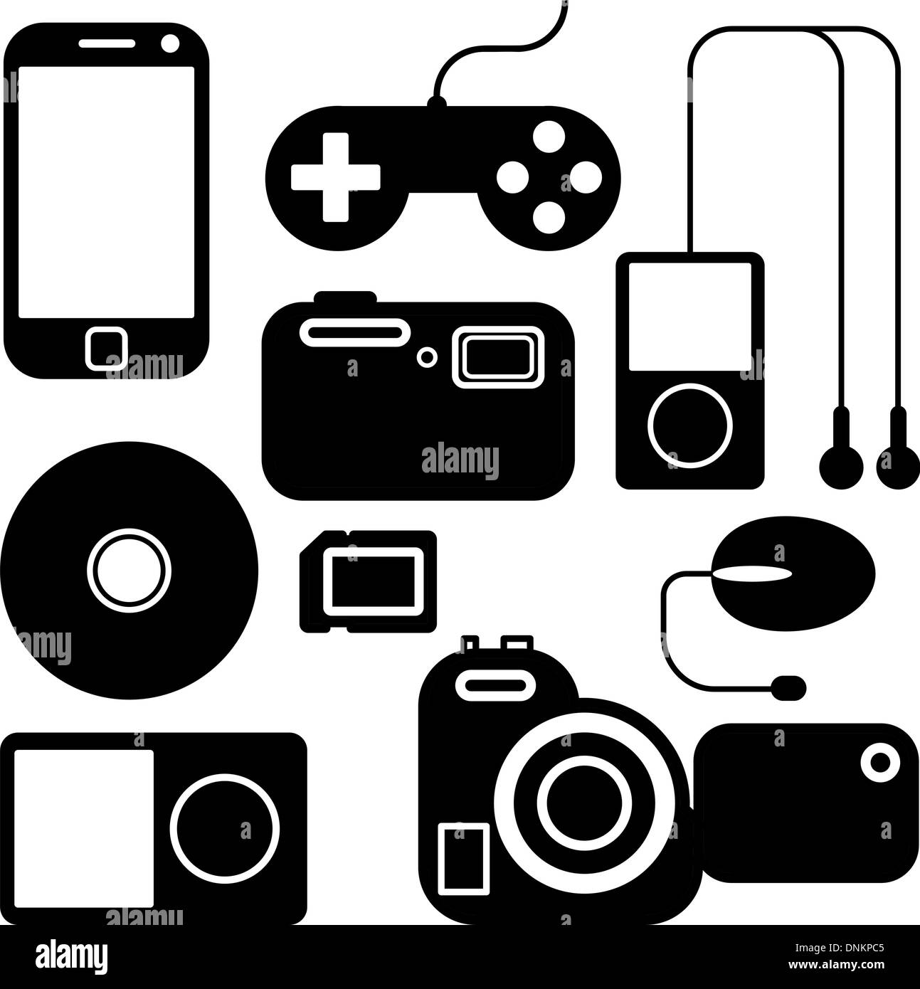 Icon set of electronic gadgets Stock Vector Image & Art - Alamy