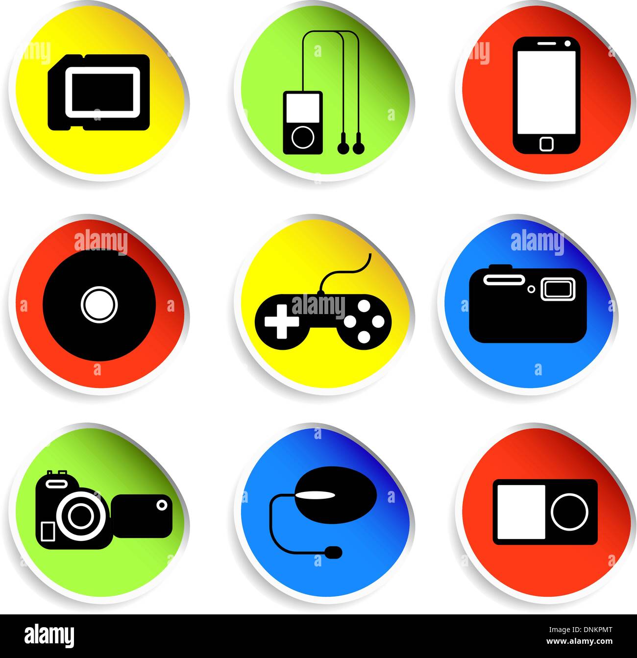 Icon set of electronic gadgets Stock Vector Image & Art - Alamy