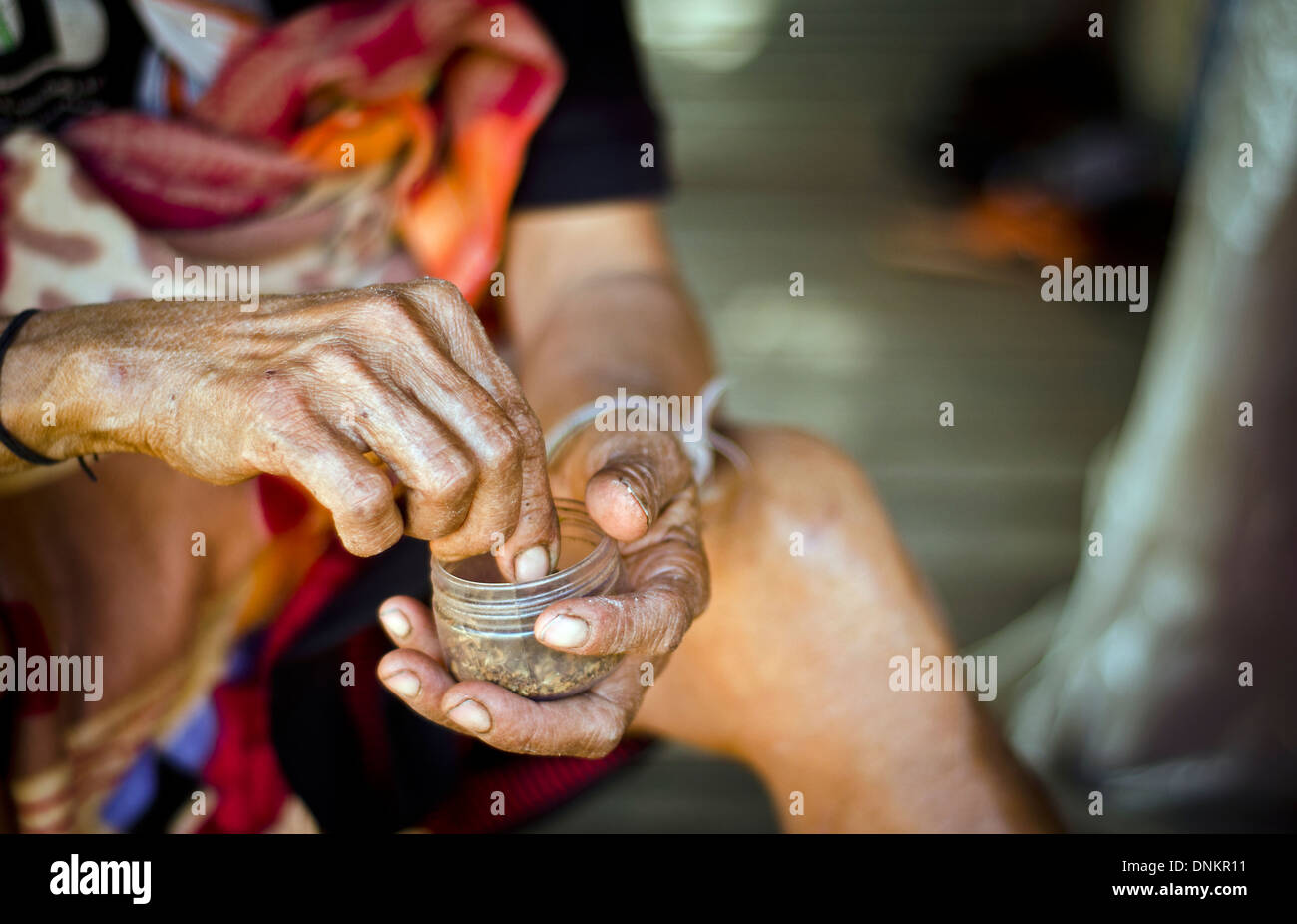 Woman Chewing Tobacco