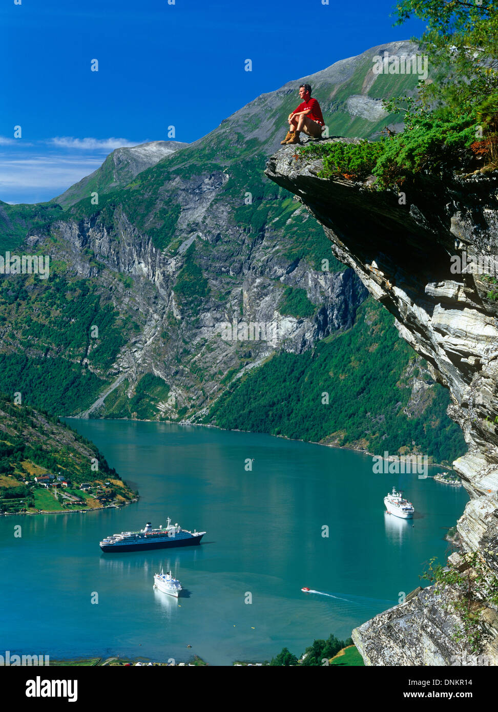 Cruise ships in Geirangerfjord, More og Romsdal, Norway Stock Photo - Alamy