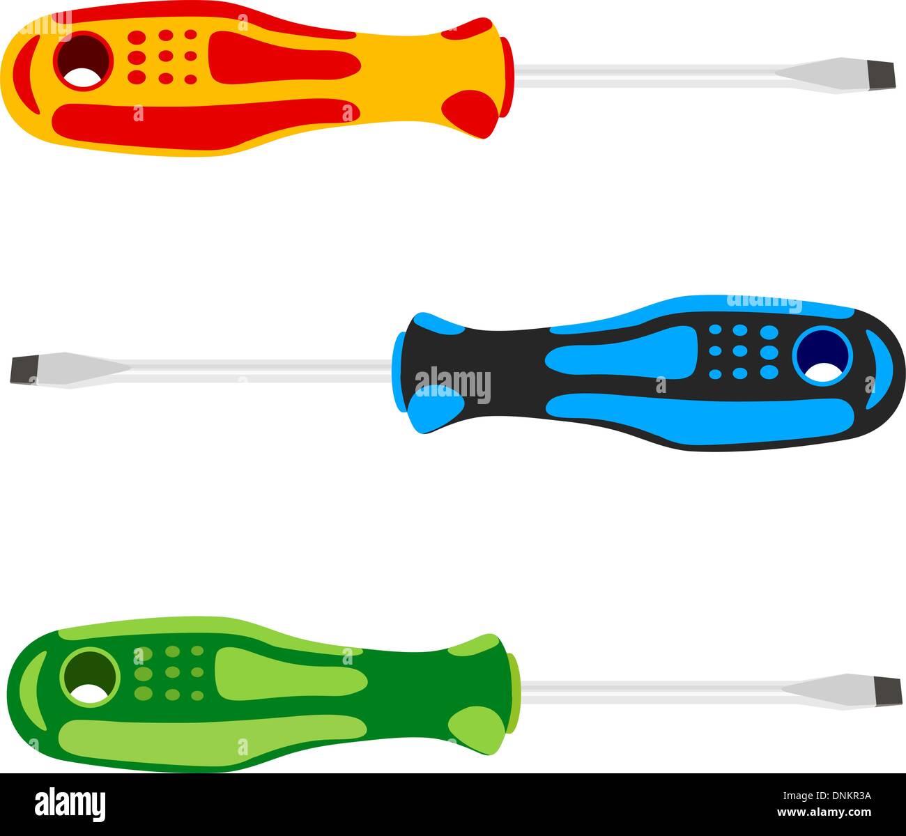 Screwdriver with a colored pen. Vector illustration Stock Vector Image ...