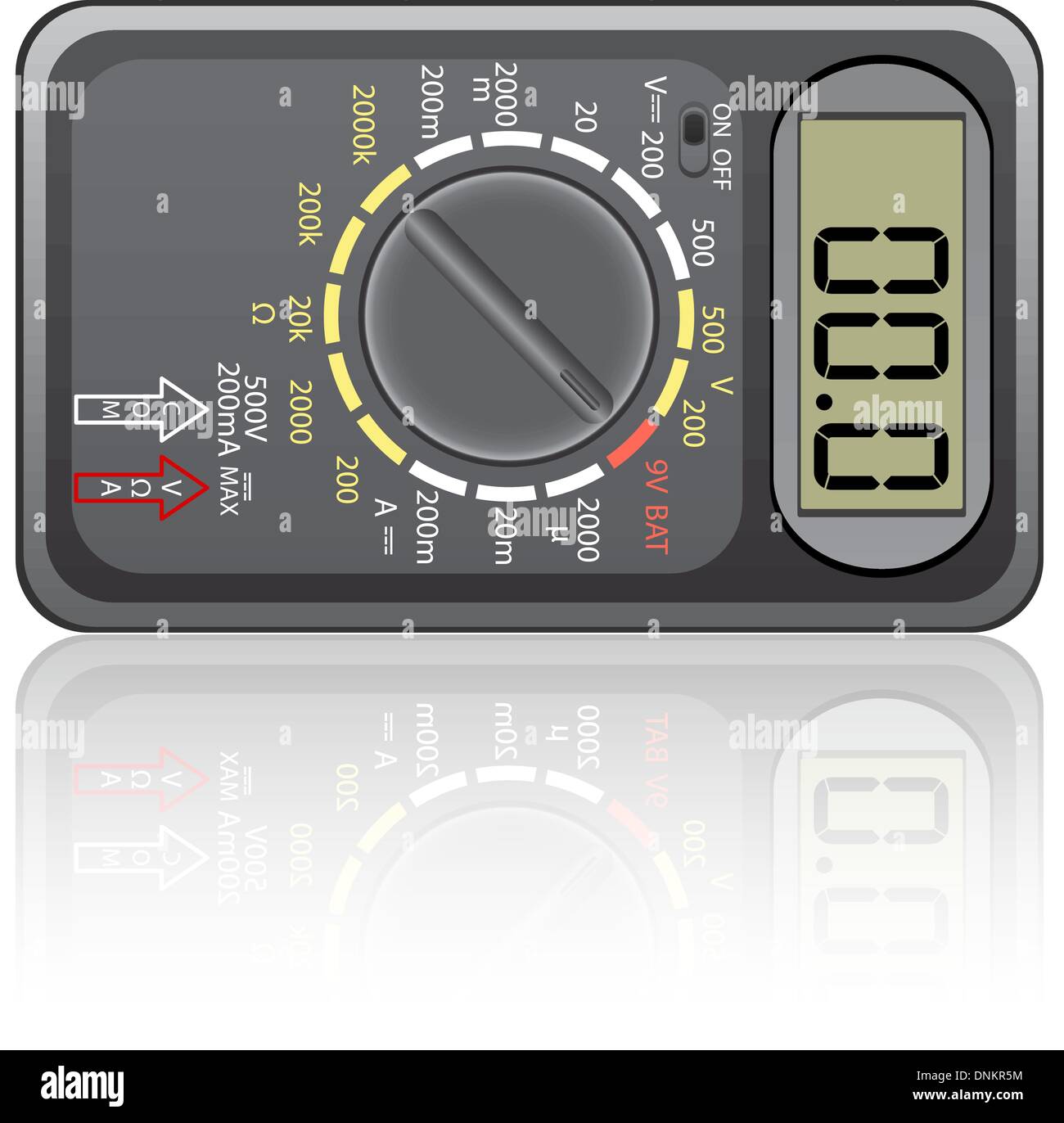 Digital multimeter. Vector illustration. Isolated on white background ...
