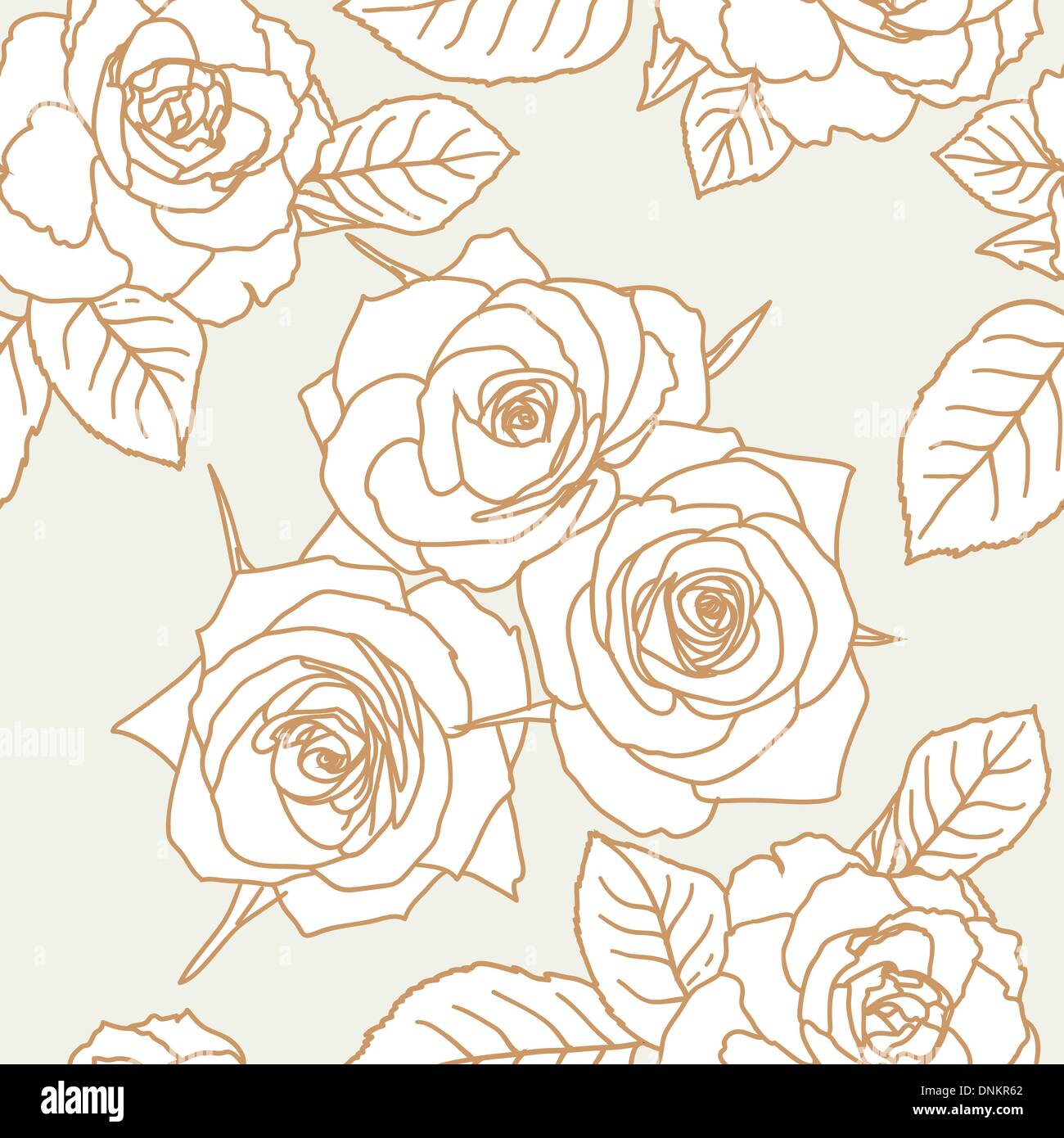 Seamless wallpaper with rose flowers Stock Vector Image & Art - Alamy