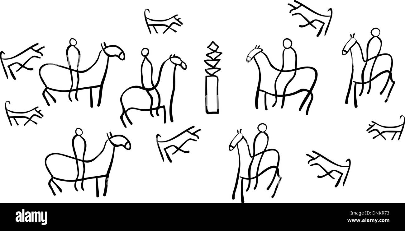 The figure shows the ancient drawings Stock Vector Image & Art - Alamy