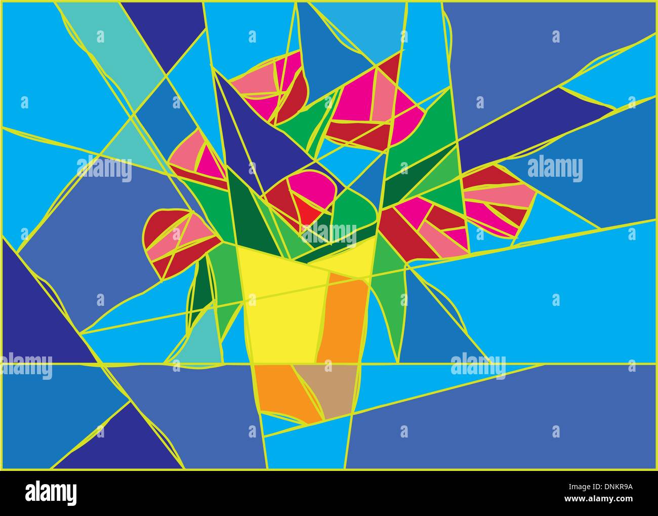 Vector Seamless Pattern of Stained-Glass Window Stock Vector Image ...