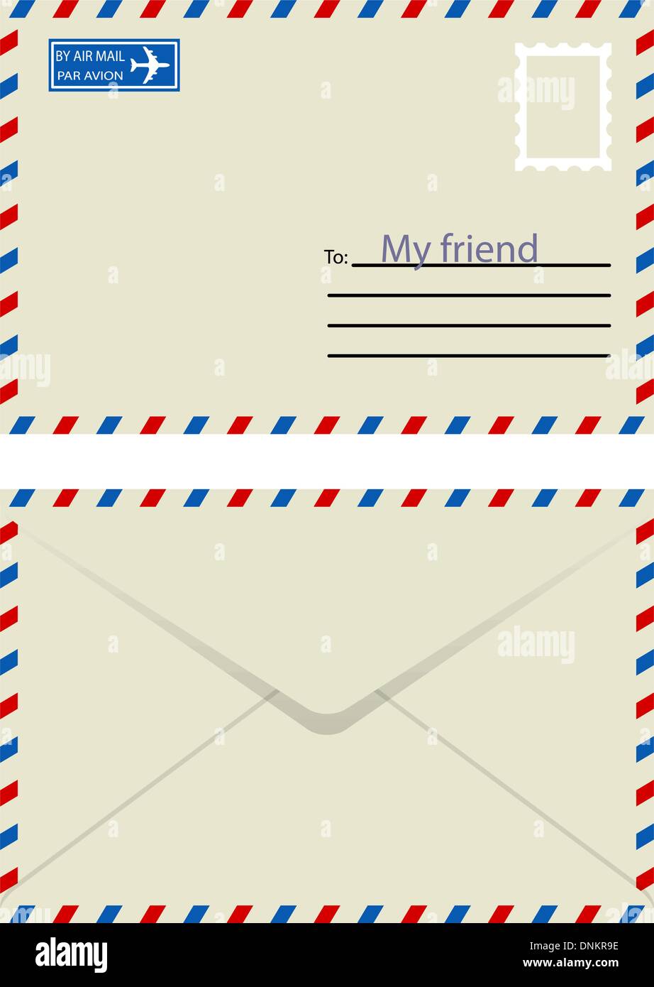 White envelope with stamp. Vector illustration Stock Vector Image & Art ...