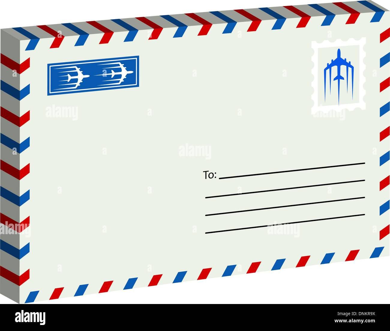 White envelope with stamp. Vector illustration Stock Vector Image & Art ...