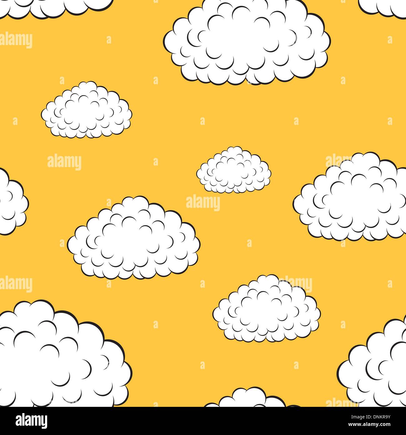 clouds seamless wallpaper, vector illustration Stock Vector Image & Art ...