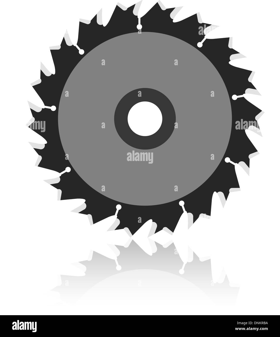 Circular saw blade on a white background. Vector illustration Stock ...