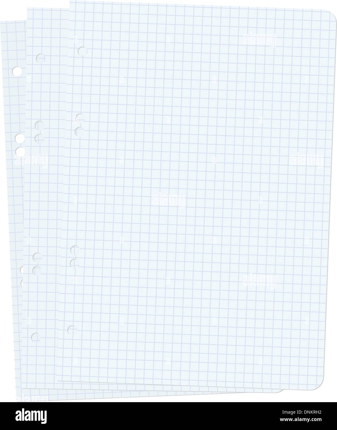 Three blank sheets of paper sheet. Vector illustration Stock Vector ...