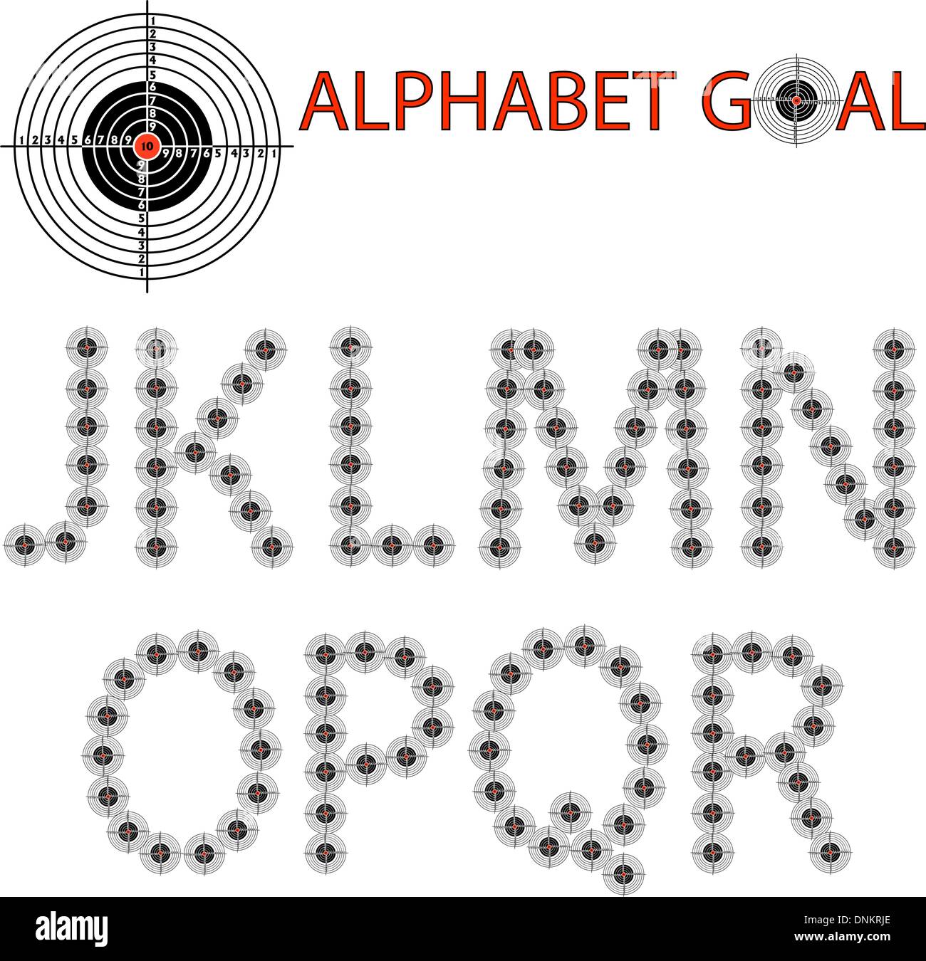 Vector alphabet of the target, hit the target Stock Vector Image & Art ...