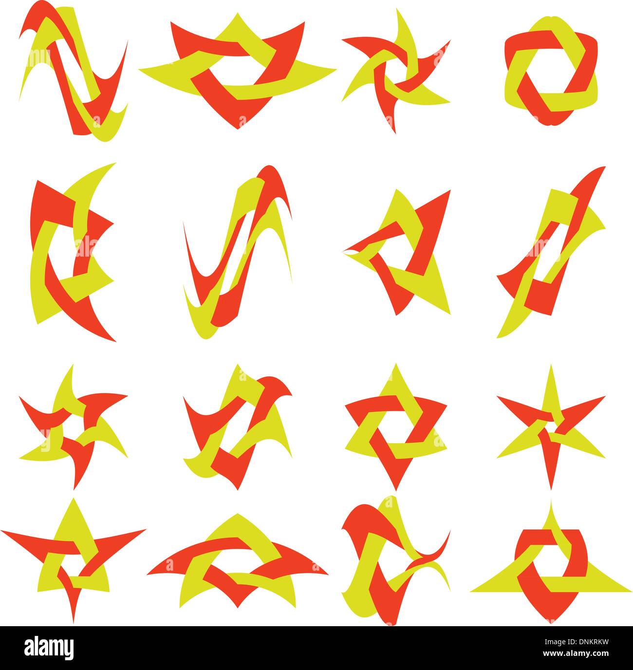 Set of color abstract symbols for design - also as emblem or logo Stock ...