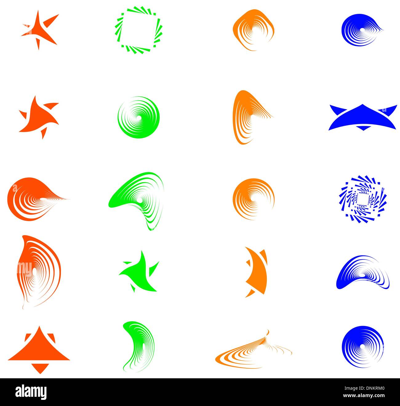 Set of color abstract symbols for design - also as emblem or logo Stock ...