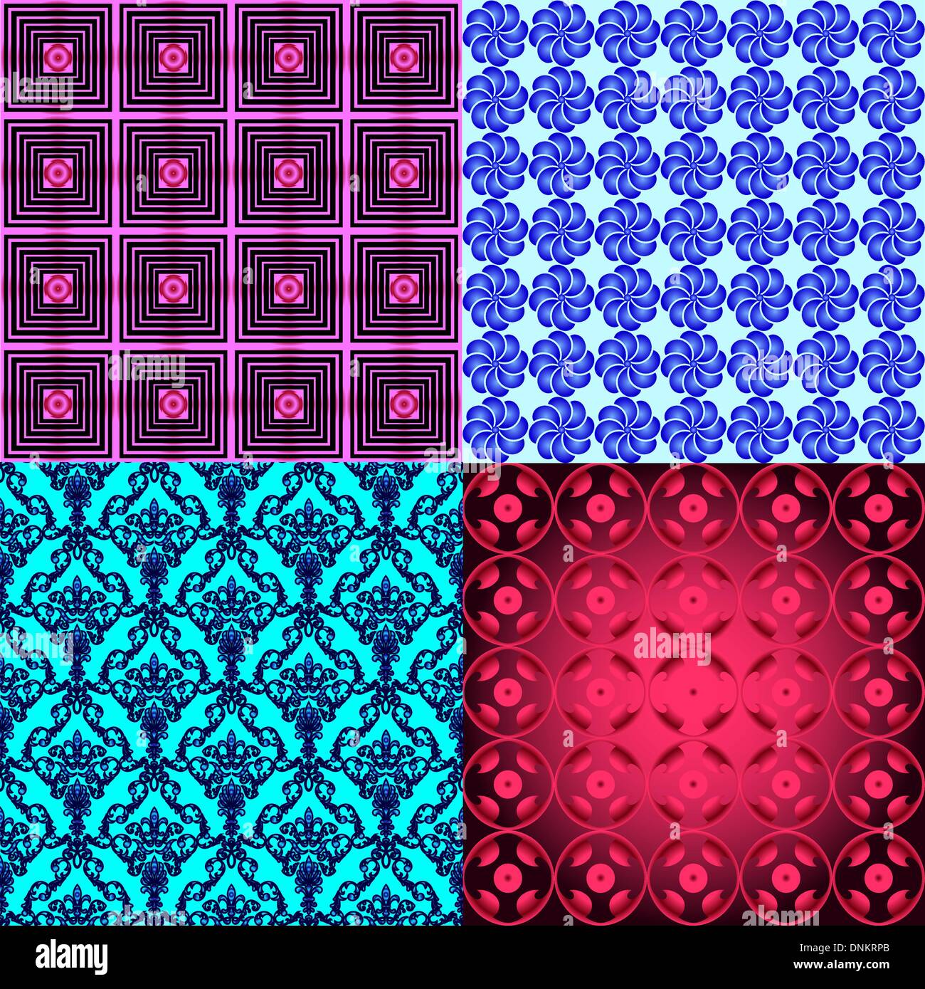 collection of seamless wallpapers Stock Vector Image & Art - Alamy