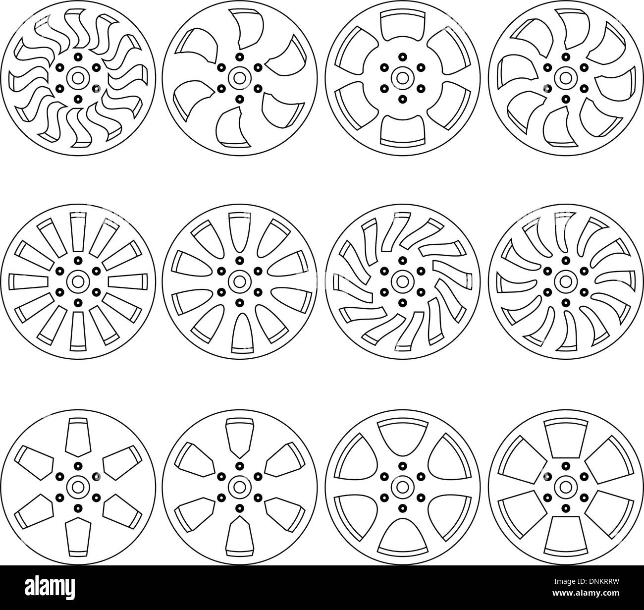 Car alloy wheels, vector illustration Stock Vector Image & Art - Alamy