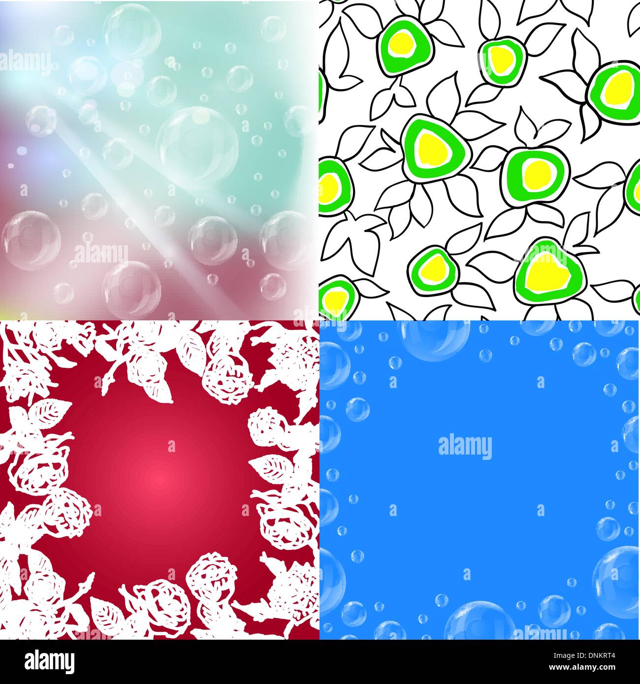 collection of seamless wallpapers Stock Vector Image & Art - Alamy
