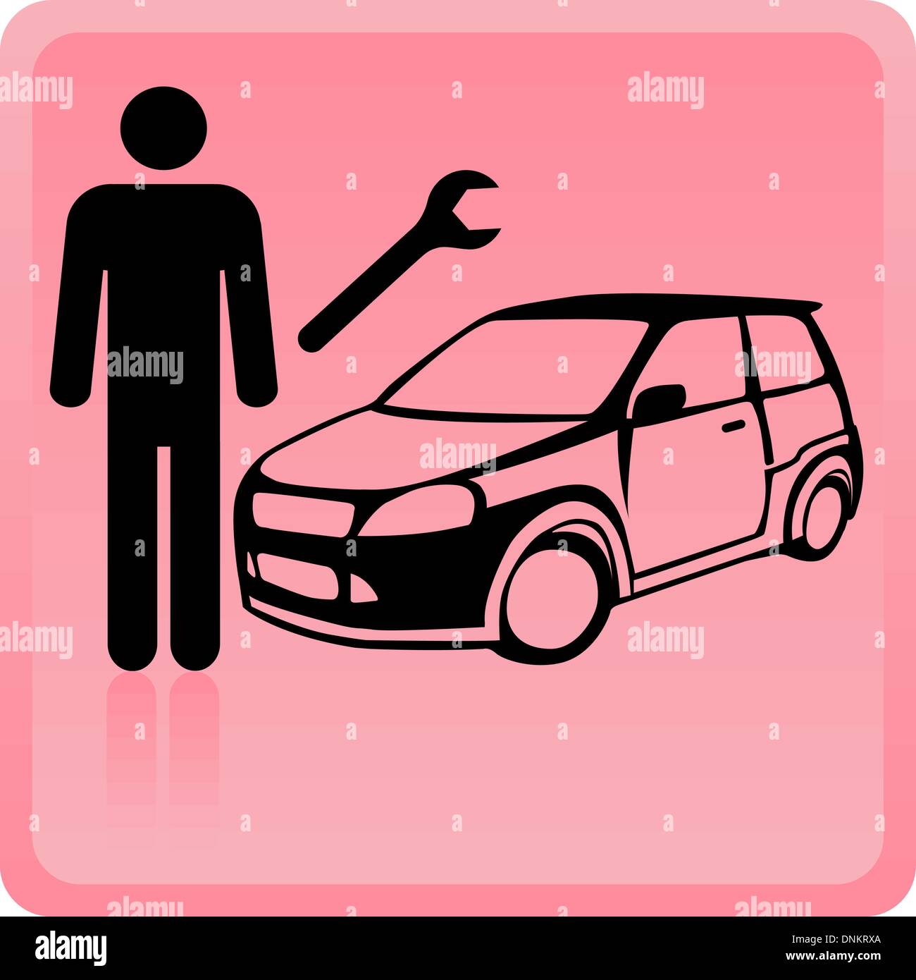 Mechanic under hood Stock Vector Images - Alamy