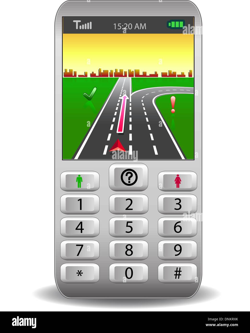 Vector mobile phones,with Global Positioning System street Map Stock ...