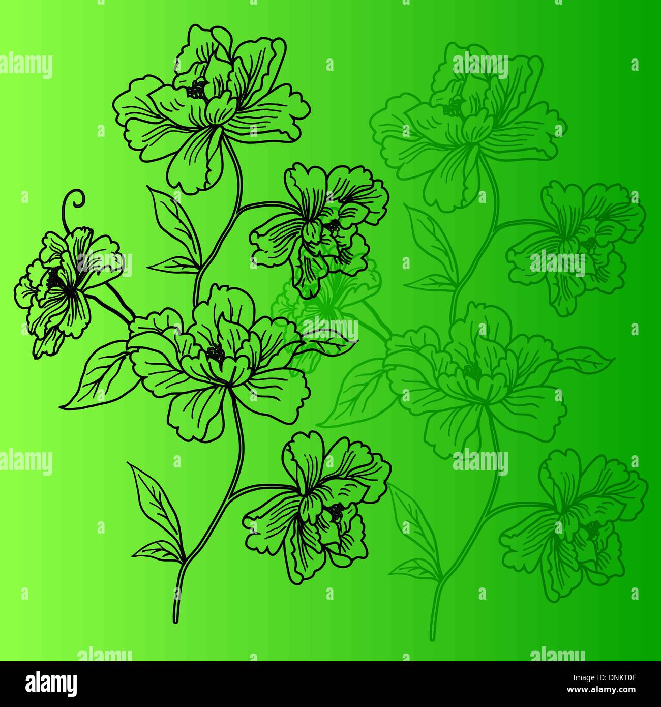 eps10 hand drawn background with a fantasy flower Stock Vector Image ...