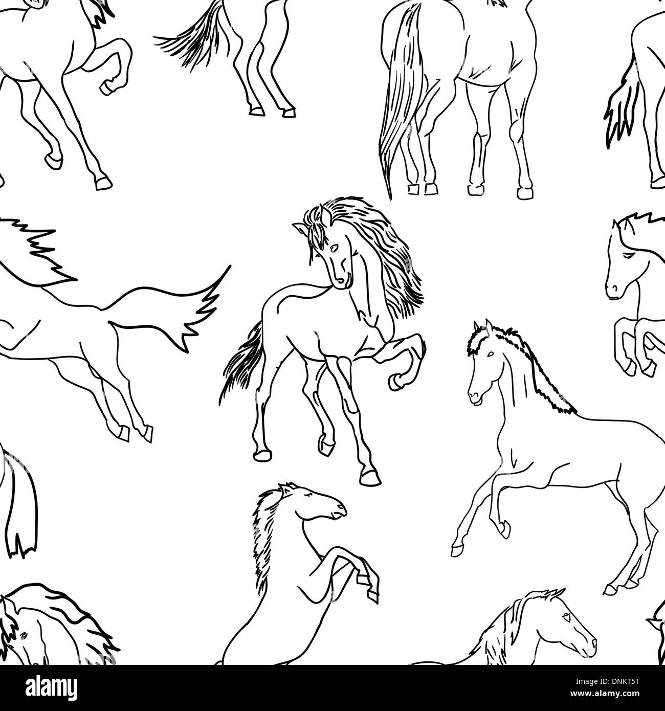 seamless wallpaper horses. Vector illustration Stock Vector Image & Art ...